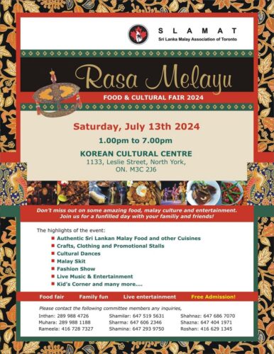 Malay Cultural Fair - Toronto Tamil